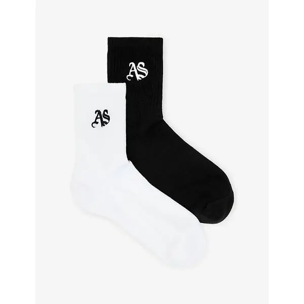 ALLSAINTS Joss Cotton-blend Socks Set - Black/white