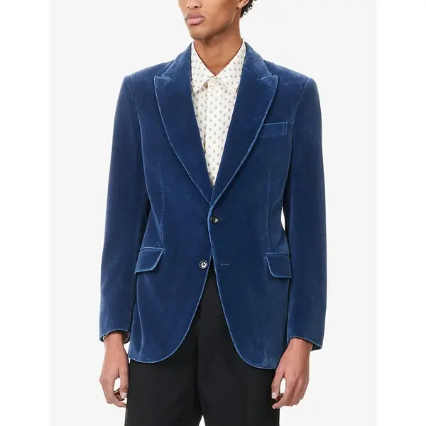 TOM FORD Single-breasted Cotton-velvet Evening Jacket