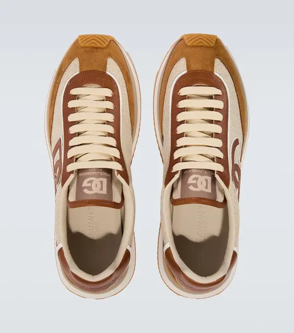 Dolce & Gabbana Suede-trimmed Sneakers
