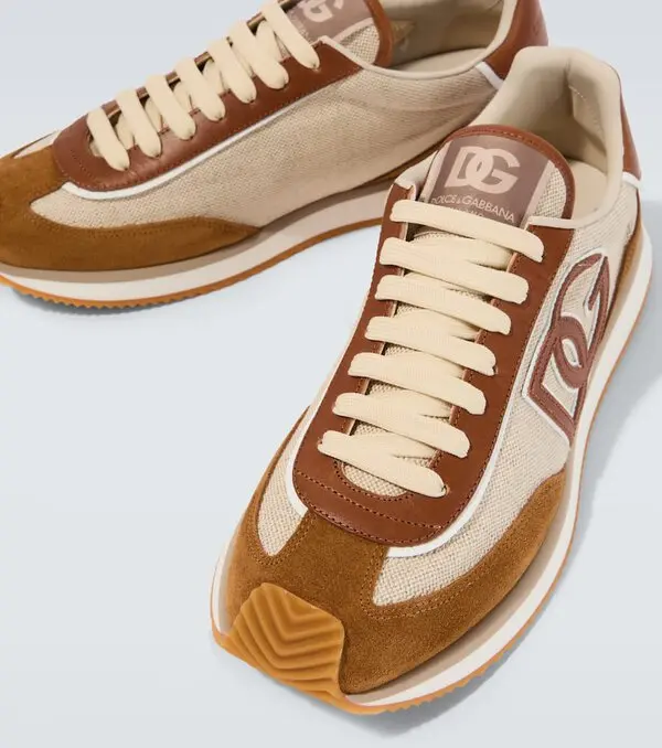 Dolce & Gabbana Suede-trimmed Sneakers
