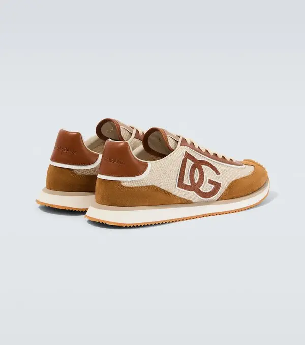 Dolce & Gabbana Suede-trimmed Sneakers