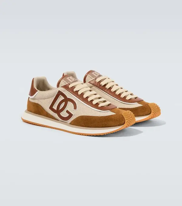Dolce & Gabbana Suede-trimmed Sneakers