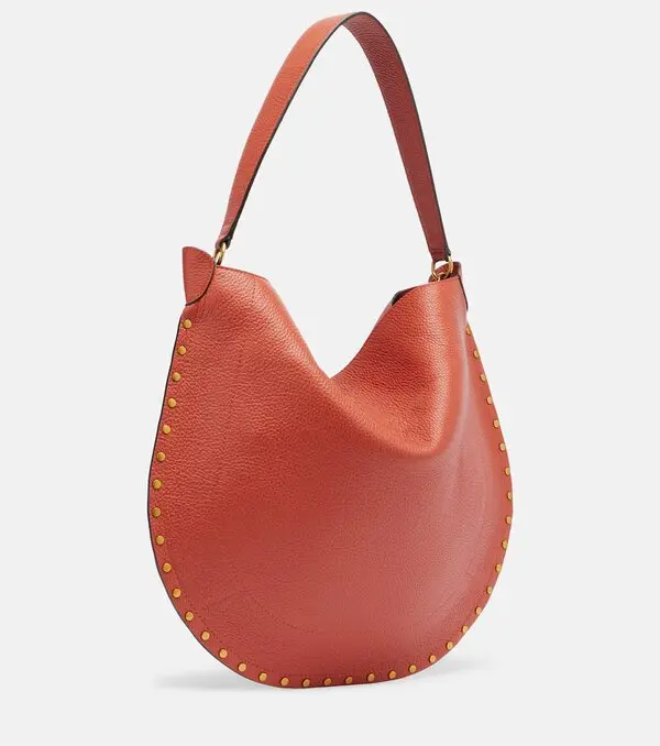 Isabel Marant Étoile Oskan Soft Leather Shoulder Bag - Brown