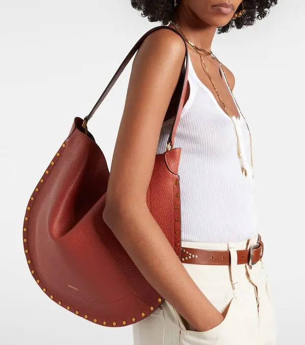 Isabel Marant Étoile Oskan Soft Leather Shoulder Bag - Brown