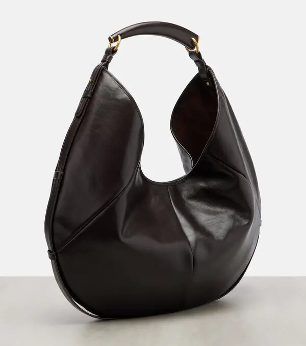 Saint Laurent Mombasa Large Leather Shoulder Bag - Brown