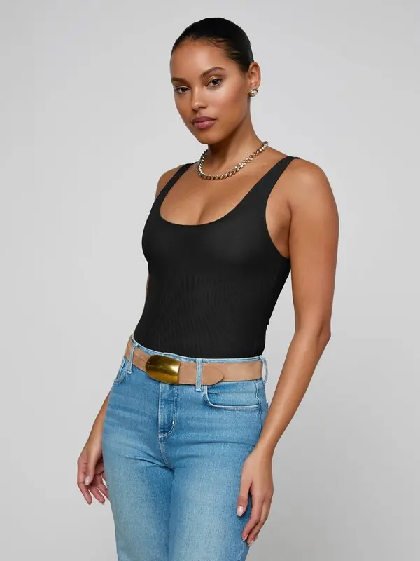 L'Agence Kalea Mesh Bodysuit - Black
