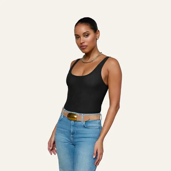 L'Agence Kalea Mesh Bodysuit - Black