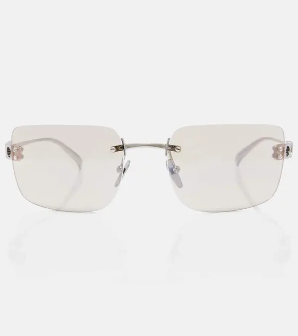 Gucci Signoria Rectangle Sunglasses - Silver