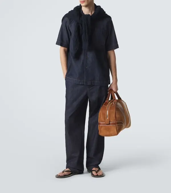 Dries Van Noten Cotton Denim Bowling Shirt