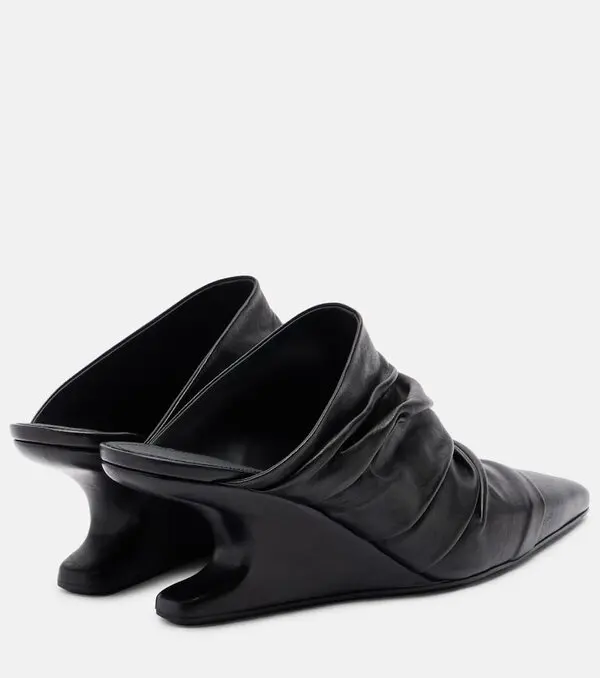 Rick Owens Cantilever 60 Leather Mules - Black