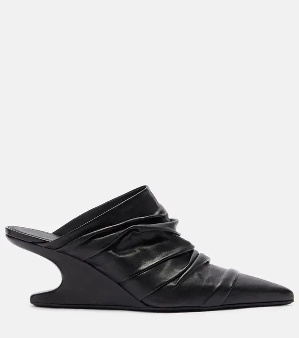 Rick Owens Cantilever 60 Leather Mules - Black