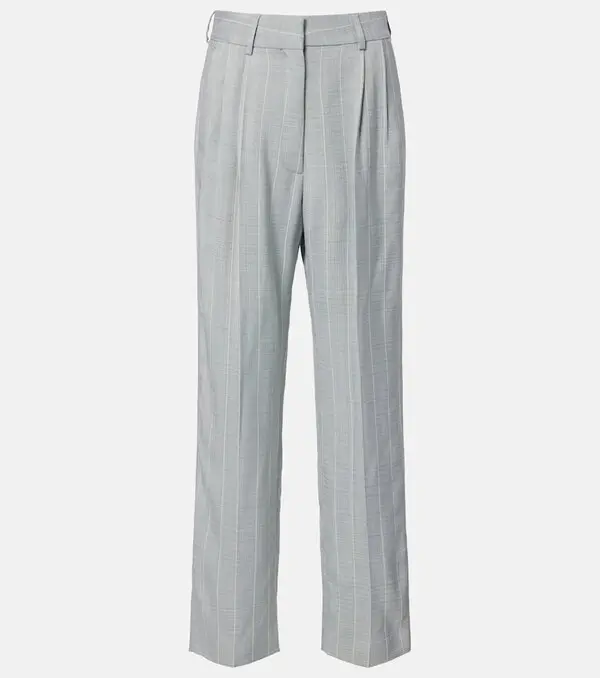 BLAZÉ MILANO Striped Straight Pants - Grey