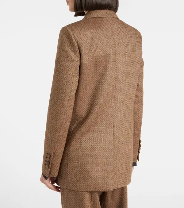 BLAZÉ MILANO Amel Everyday Silk And Wool Blazer - Brown