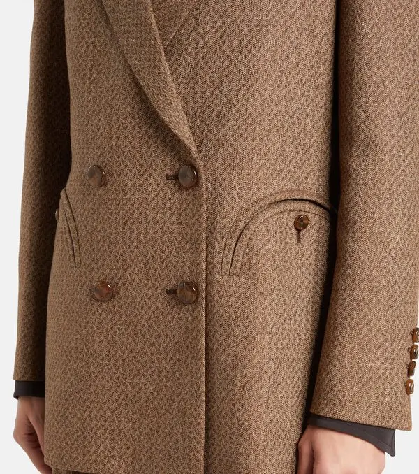 BLAZÉ MILANO Amel Everyday Silk And Wool Blazer - Brown
