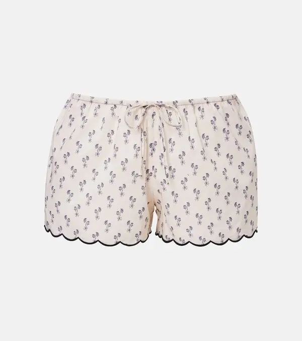 MONTCE Cynthia Floral Scalloped Cotton Shorts