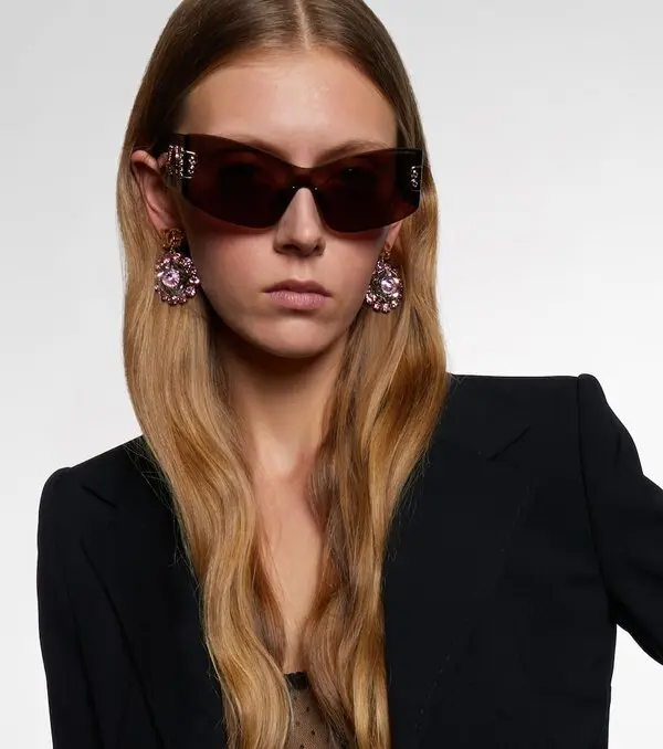 Dolce & Gabbana Embellished Rectangular Sunglasses