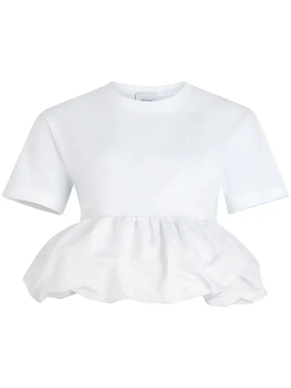 Patou T-shirt With Ruffle Hem