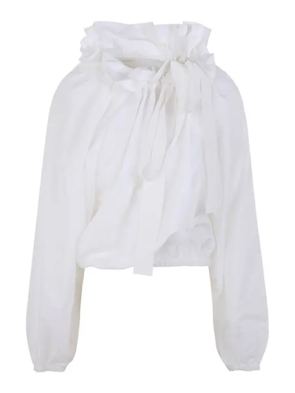PATOU Top With Balloon Sleeves - White