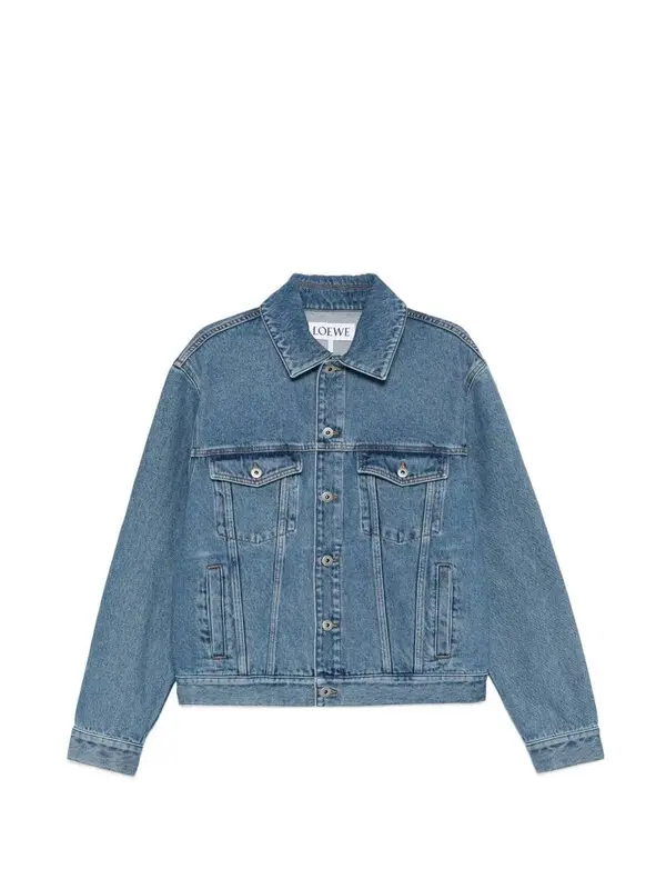 Loewe Anagram Denim Jacket - Sky Blue