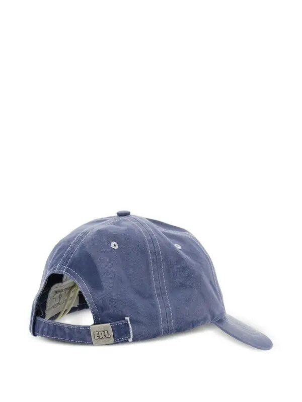 ERL Cotton Baseball Cap With Embroidered Logo - Blue