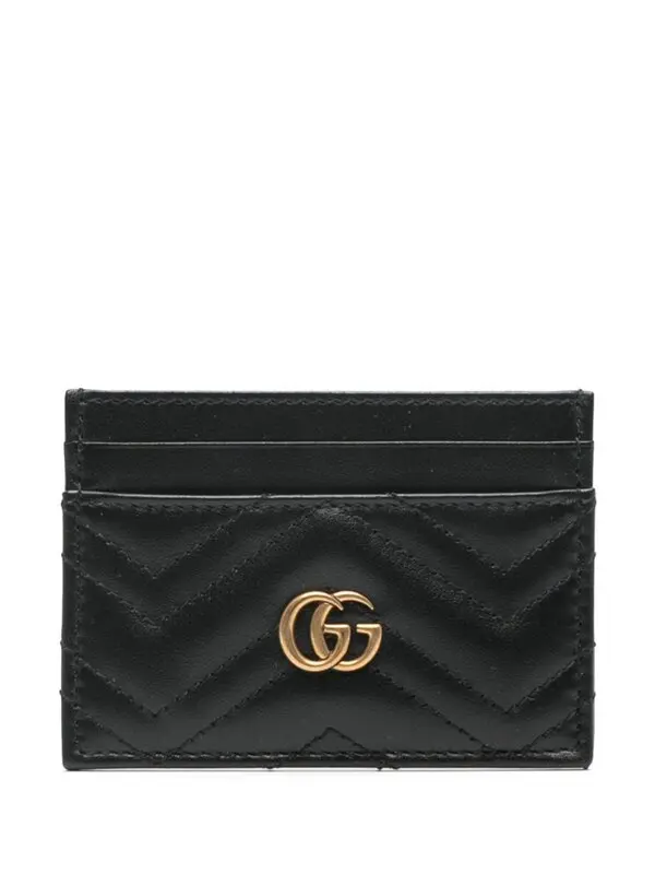Gucci Gg Marmont Leather Card Case - Black