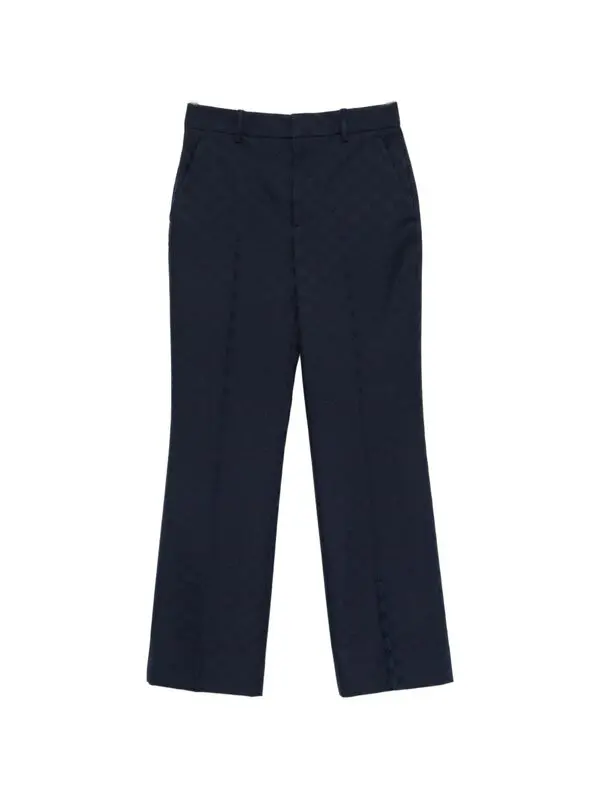 Gucci Cotton Blend Trousers - Blue