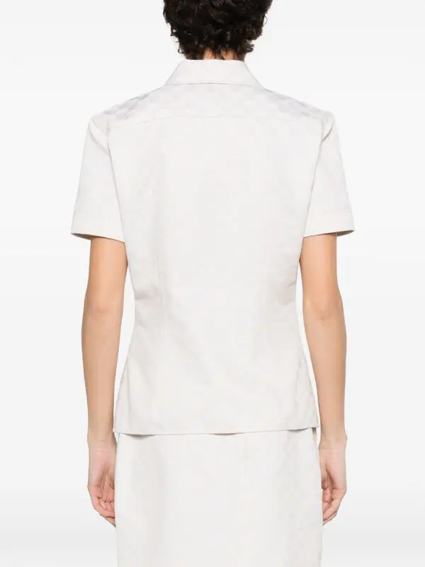 Gucci Gg Cotton Blend Polo Shirt