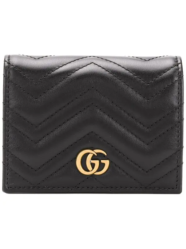 Gucci Gg Marmont Leather Card Case - Black