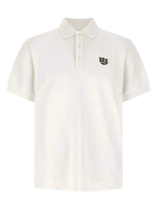 Kenzo Wild Tiger Cotton Polo Shirt - White