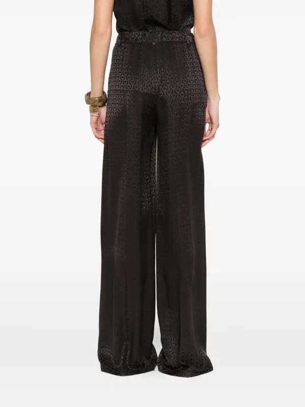 Gucci Horsebit Silk Trousers - Brown