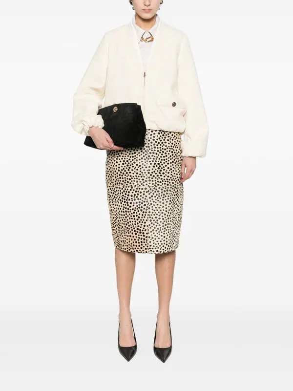 Gucci Cotton Tweed Bomber Jacket - Beige