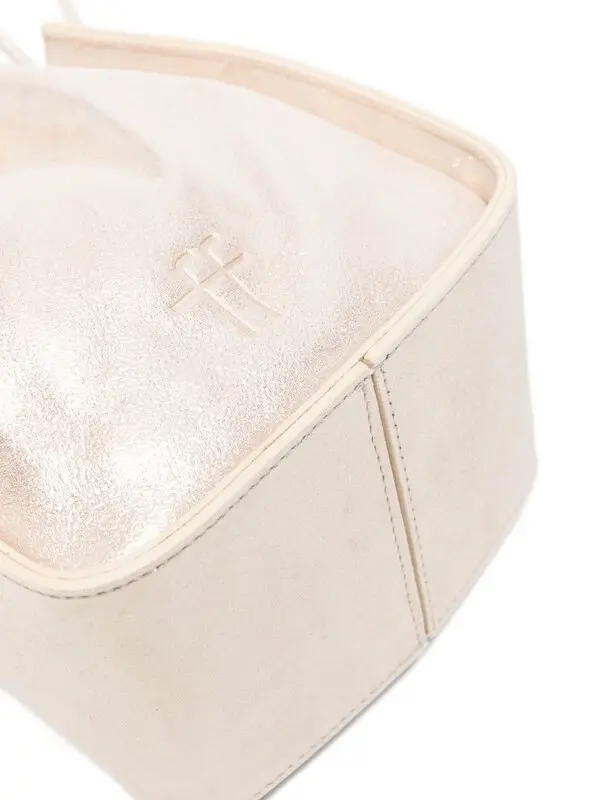 FORTE_FORTE Leather Bucket Bag - Silver