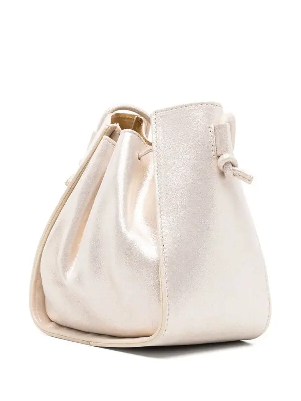 FORTE_FORTE Leather Bucket Bag - Silver
