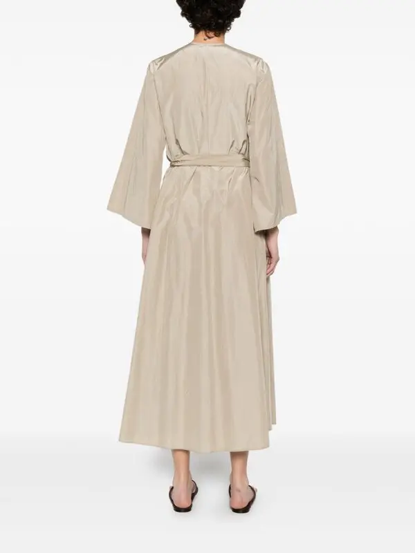 FORTE_FORTE Cotton Blend Midi Dress - Beige