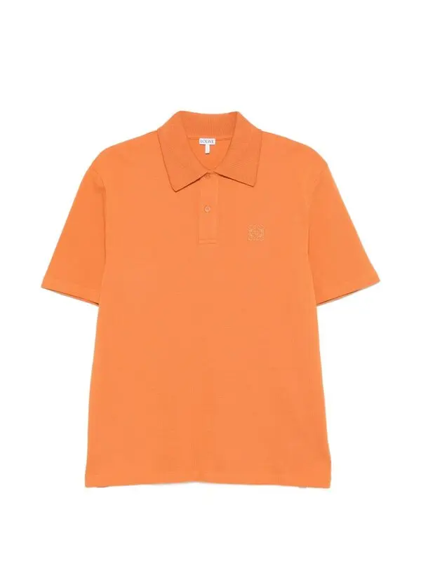 Loewe Anagram Cotton Polo Shirt - Orange
