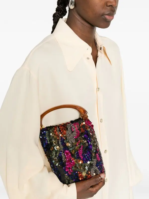 Dries Van Noten Embroidered Handbag