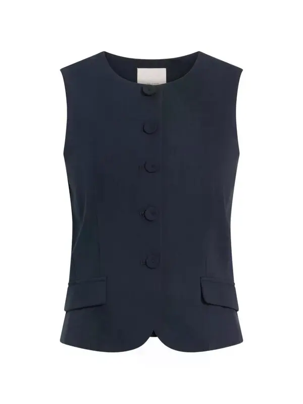 Cinq À Sept Winora Button-front Sleeveless Vest