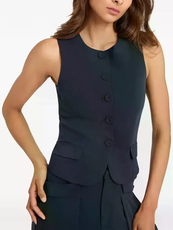 Cinq À Sept Winora Button-front Sleeveless Vest