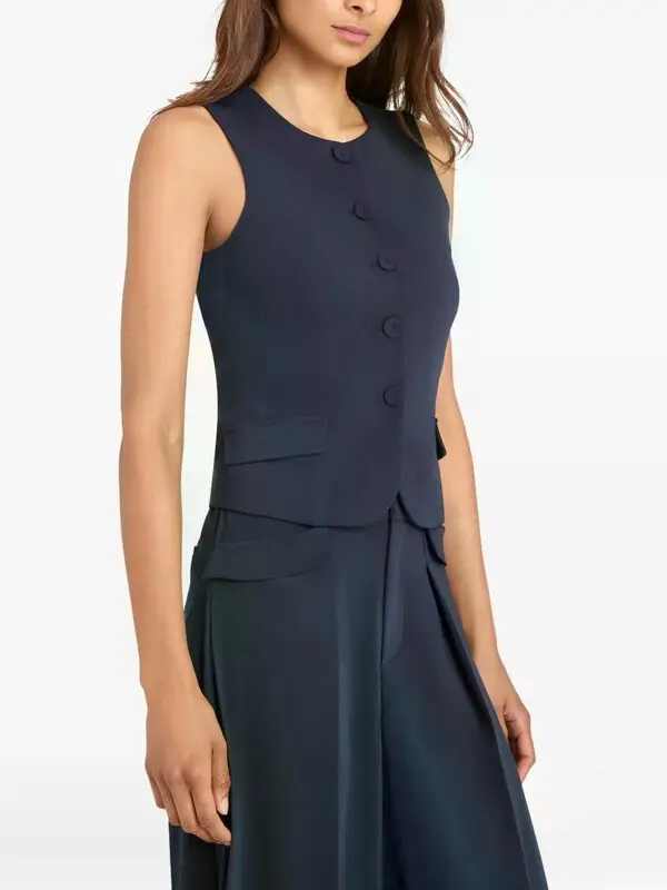 Cinq À Sept Winora Button-front Sleeveless Vest