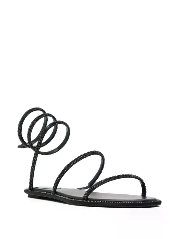 Rene Caovilla Cleo Embellished Sandals - Black