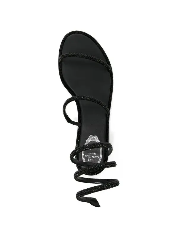 Rene Caovilla Cleo Embellished Sandals - Black
