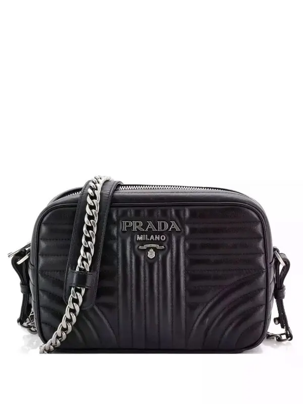 Prada Diagramme Quilted Leather Camera Bag