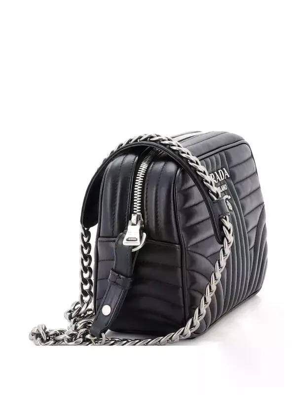 Prada Diagramme Quilted Leather Camera Bag