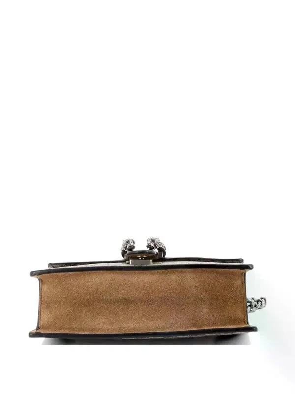 Gucci Dionysus Gg Coated Canvas Small Shoulder Bag With Crystal Embellished Metal - Brown