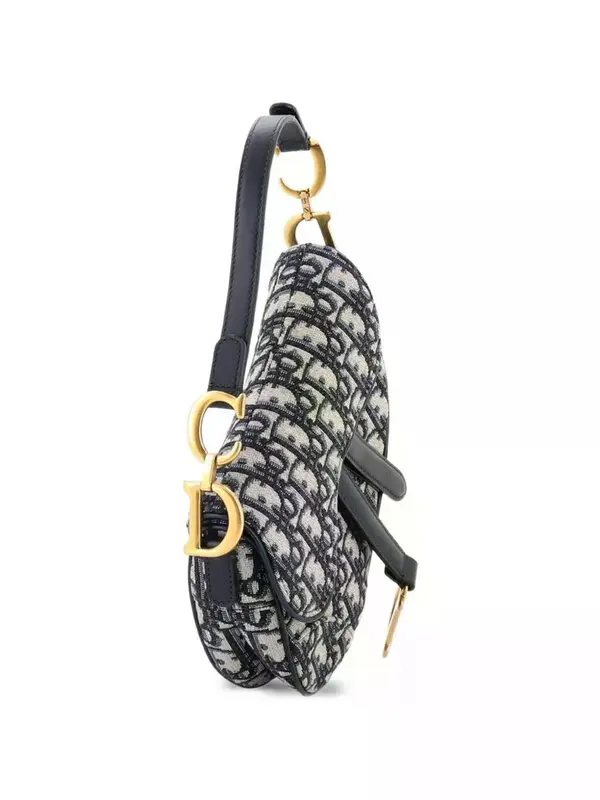 Dior Saddle Handbag Oblique Canvas Mini Shoulder Bag - Blue
