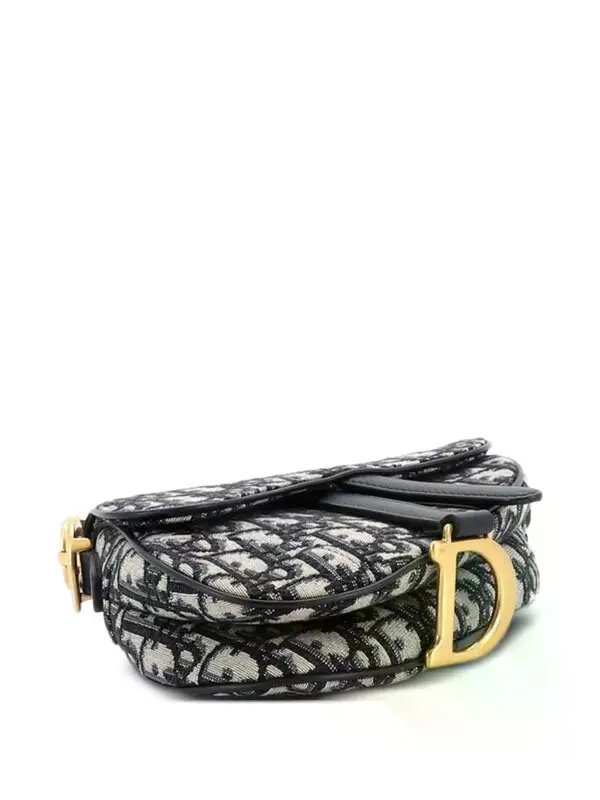 Dior Saddle Handbag Oblique Canvas Mini Shoulder Bag - Blue