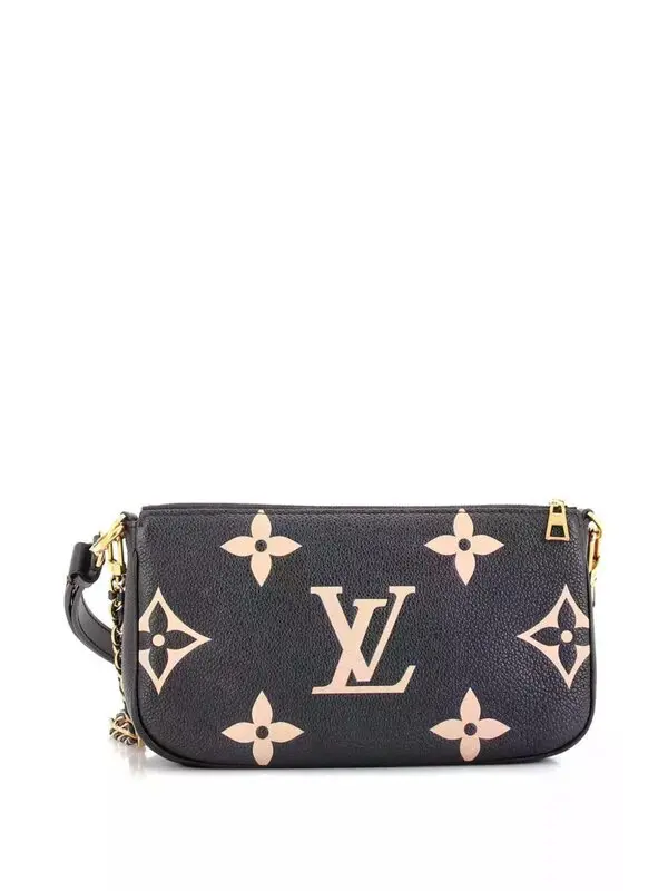 LOUIS VUITTON Multi Pochette Accessoires Bicolor Monogram Empreinte Giant Crossbody Bag - Black
