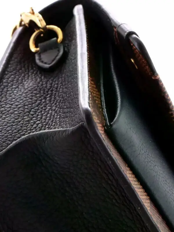 LOUIS VUITTON Vavin Chain Wallet Nm Damier With Leather Crossbody Bag - Black