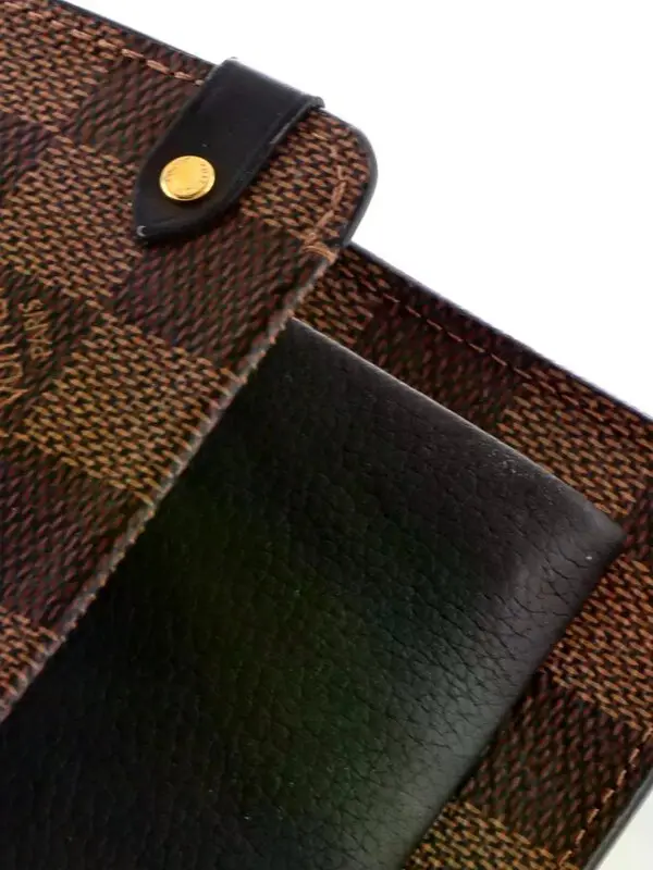 LOUIS VUITTON Vavin Chain Wallet Nm Damier With Leather Crossbody Bag - Black