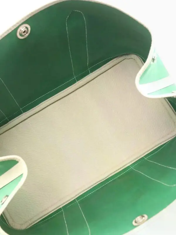 Hermès 2016 Toile And Vache Garden Party Pm Tote Bag - Green